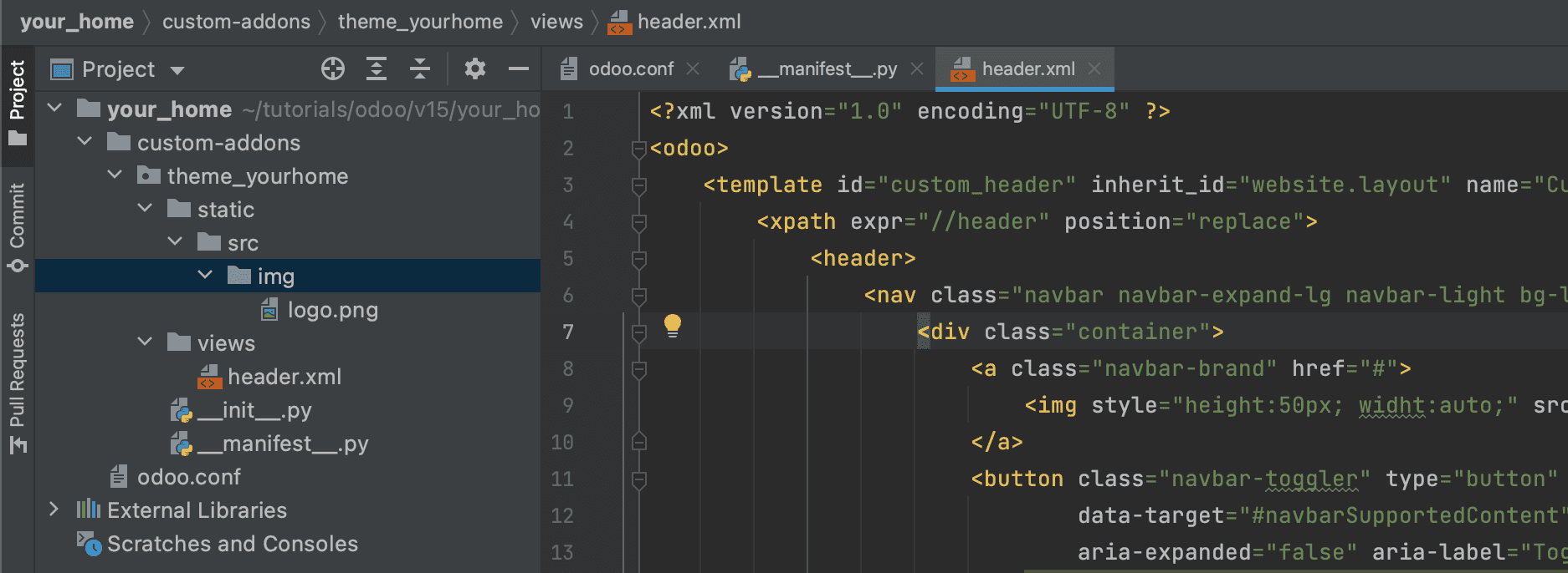 How To Create Odoo Website Custom Header And Footer Ajscript